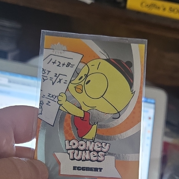 fleer | Toys | Looney Tunes Eggbert Trading Card Yellow And Red | Poshmark